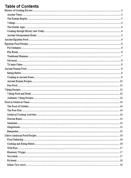 Cooking throughout History-Digital Download – Kids Cooking Activities