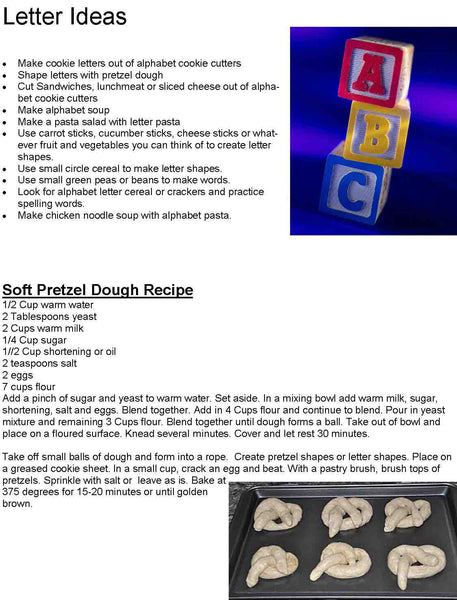 Cooking with the Alphabet-Digital Download – Kids Cooking Activities