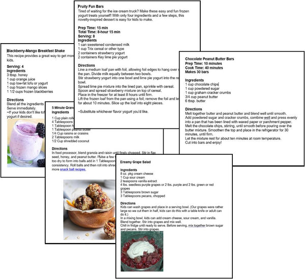 No Bake Cookbook For Kids- 60 No Bake Recipes- Digital Download – Kids ...