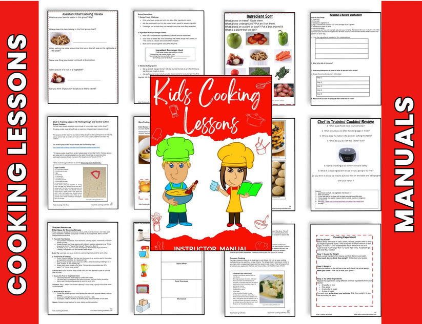 Cooking Curriculum Set for Teaching Children Cooking -Lesson Manuals ...