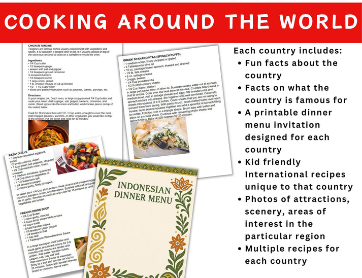 Cooking around the World Studies-International Recipes, Geography & Cu ...