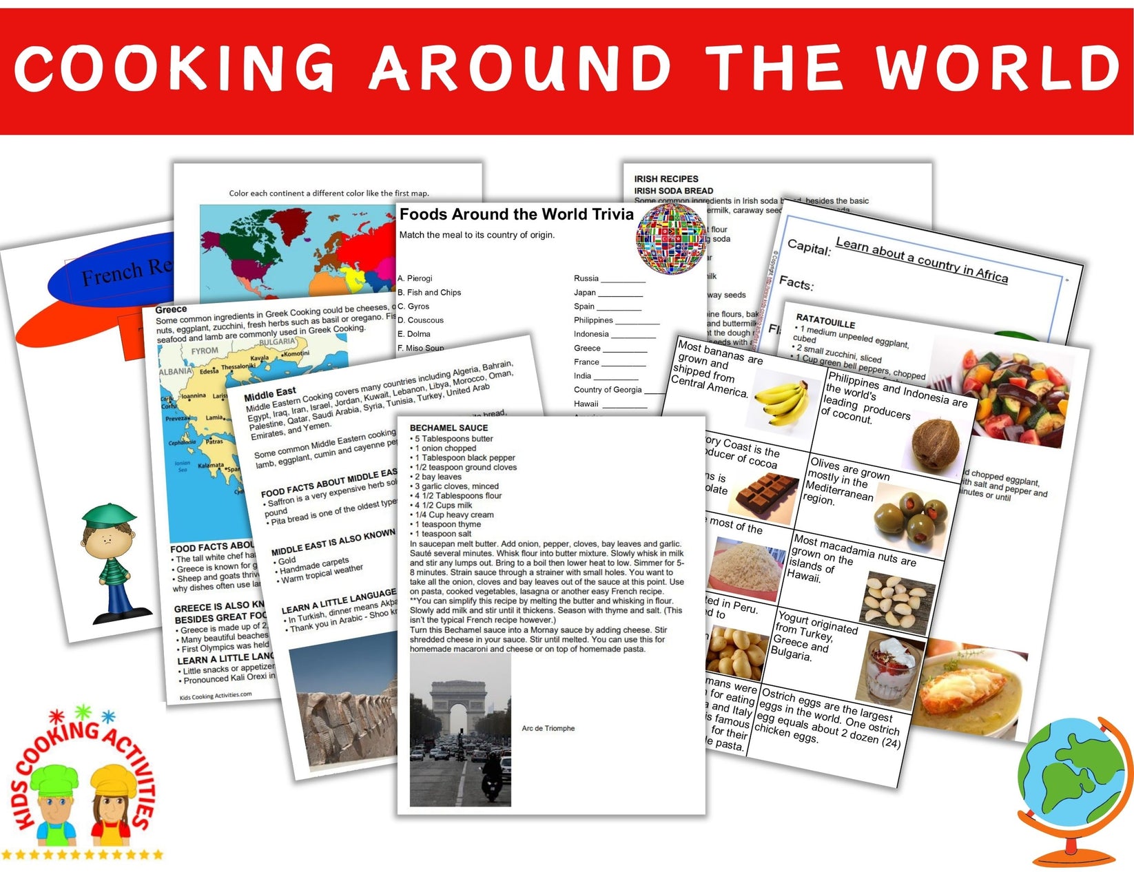 Cooking around the World Studies--Digital Download – Kids Cooking ...