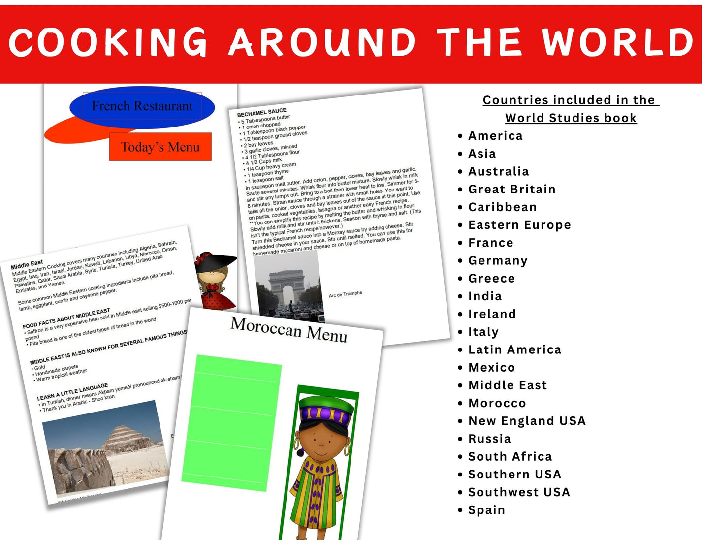 Cooking around the World Studies-International Recipes, Geography & Cu ...