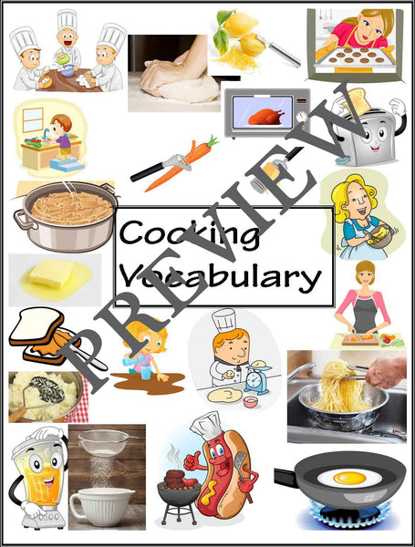 Cooking Vocabulary Terms Worksheets-Digital Download – Kids Cooking ...