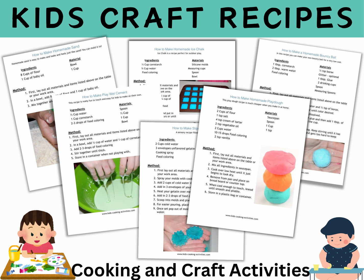 Kids Craft Recipe Book-Digital Download – Kids Cooking Activities