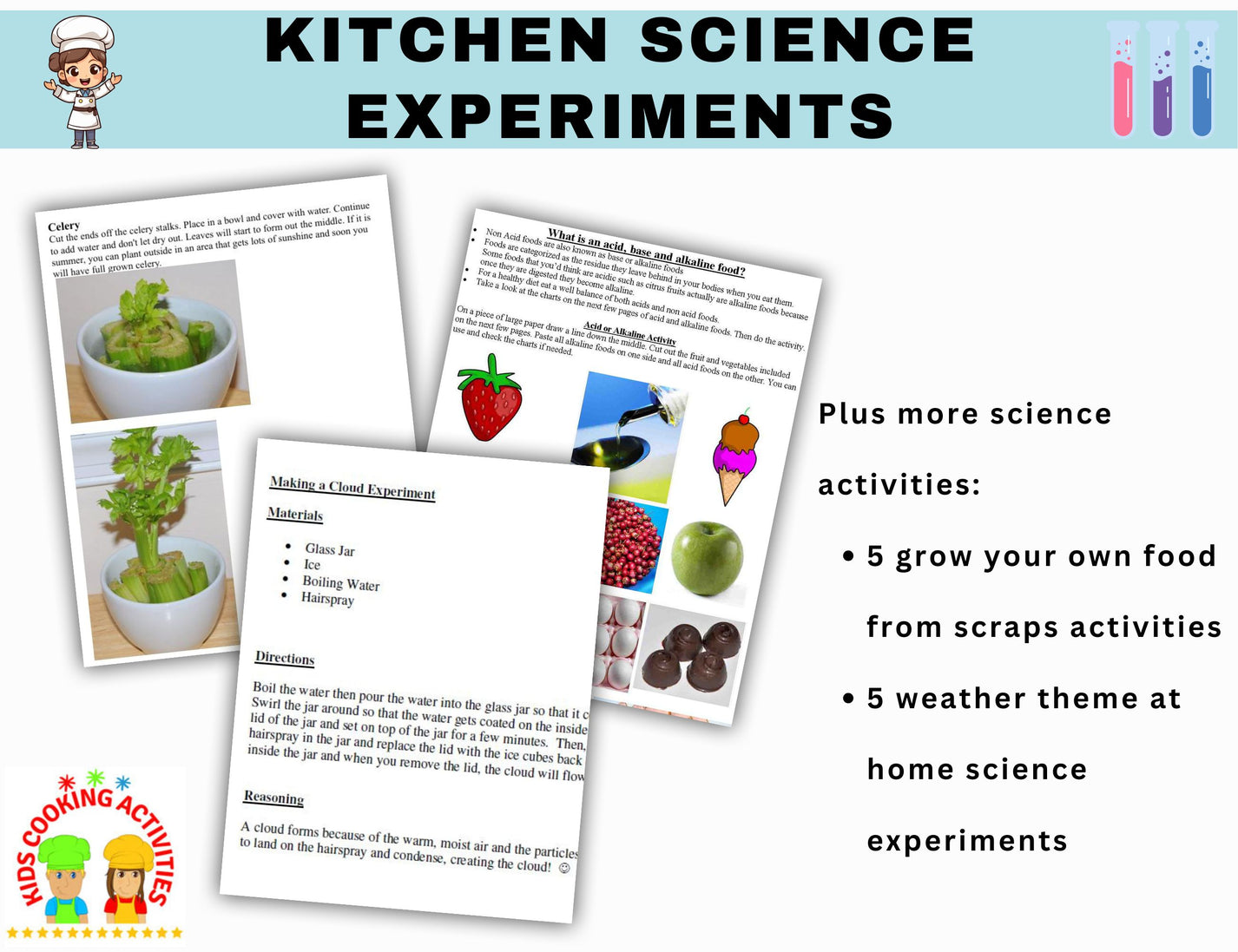 Kitchen and Food Science Experiments-Digital Download – Kids Cooking ...