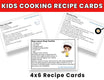 20 FREE Kids Cooking Recipe Cards--Digital Download – Kids Cooking ...