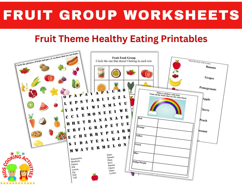 Food Group Worksheets Bundle Set-Food Group Learning Worksheets-Digita ...