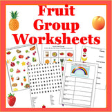 Fruit Group Worksheets- Fun & Educational Healthy Eating Printables-Di ...