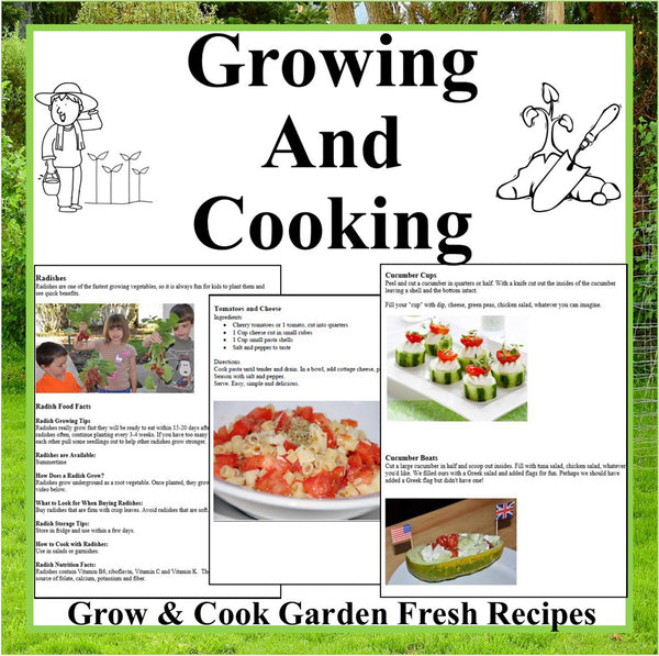 Grow It and Cook It Theme Camp-Grow and Cook Garden Fresh Recipes-Digi ...