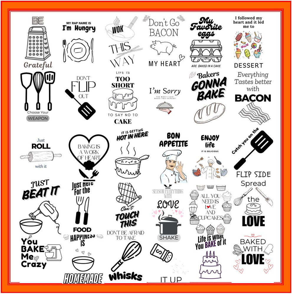 Kitchen Fun Posters - Play on Word Kitchen Theme Posters--Digital Down ...