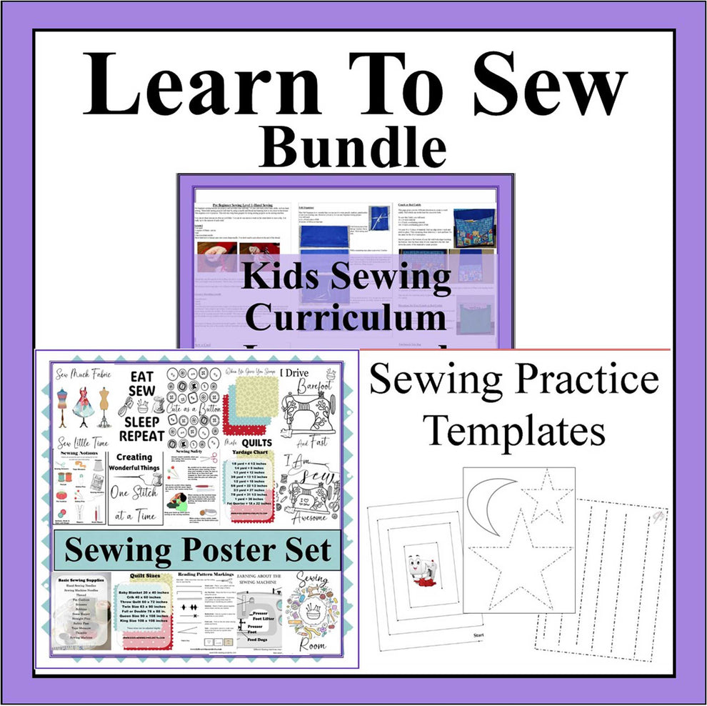 Learn to Sew Bundle Sewing Curriculum Set-Digital Download – Kids ...