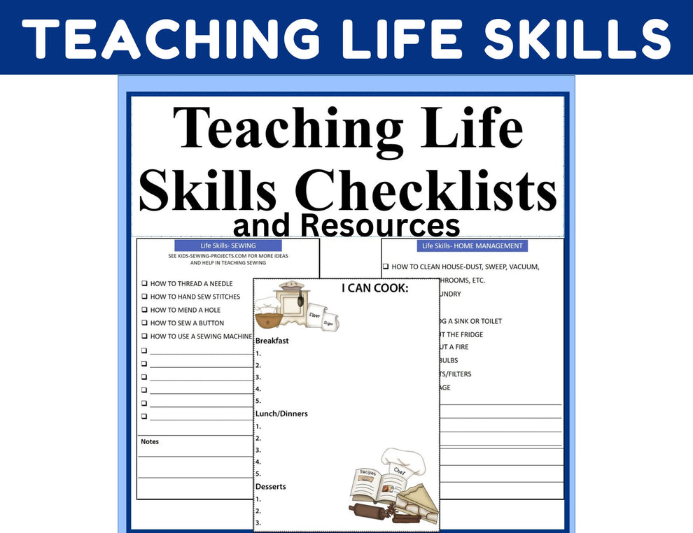 Teaching Life Skills Checklists and Resources-Digital Download – Kids ...