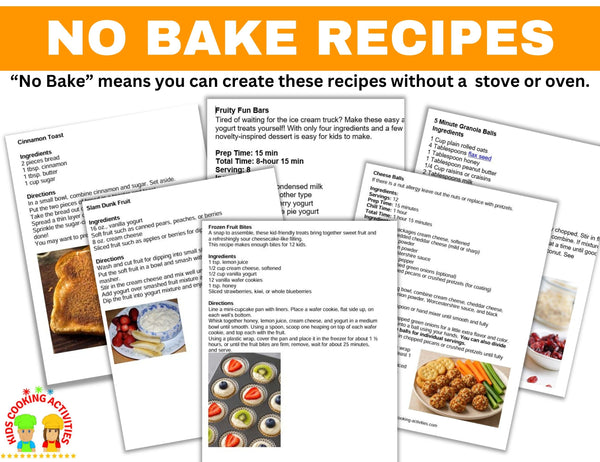 No Bake Cookbook For Kids- No Bake Recipes + 10 Truffle Recipe Cards B ...