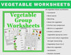Vegetable Food Group Learning Worksheets-Vegetable Theme Printables-Di ...