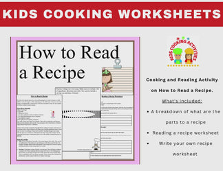 How to Read a Recipe Activity Worksheets-Cooking & Reading Skills for ...