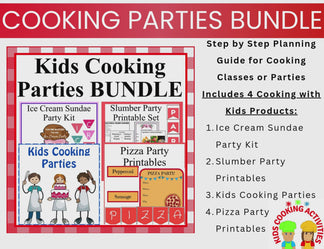 Kids Cooking Parties BUNDLE Set – Party Plans, Printables, and Games f ...