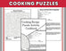 50 Fun Word Search & Fill-in-the-Blank Recipe Puzzles-Digital Download ...