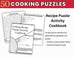 50 Fun Word Search & Fill-in-the-Blank Recipe Puzzles-Digital Download ...