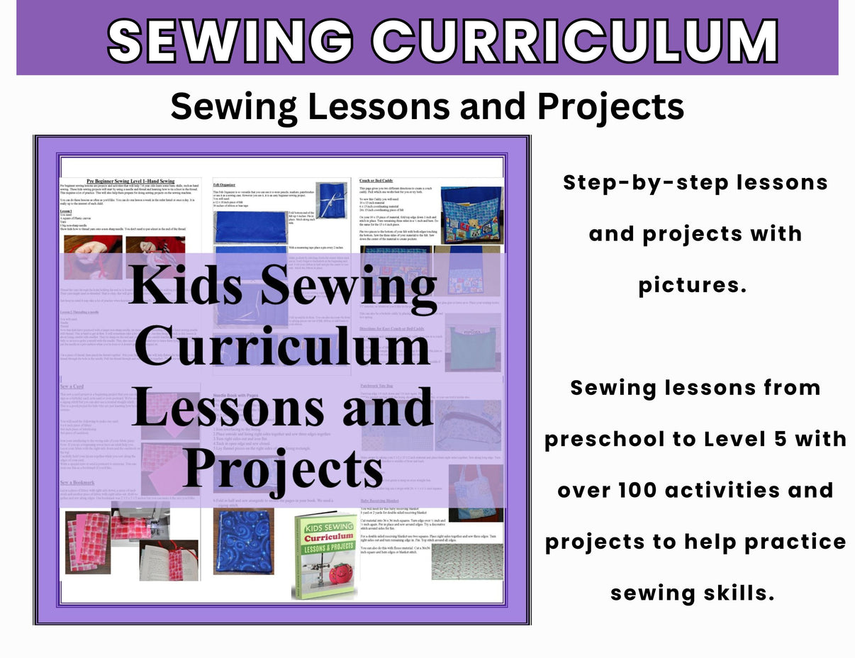Learn to Sew Bundle Sewing Curriculum Set-Digital Download – Kids ...