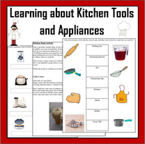 Learning about Kitchen Tools and Appliances- Cooking Utensils Workshee ...