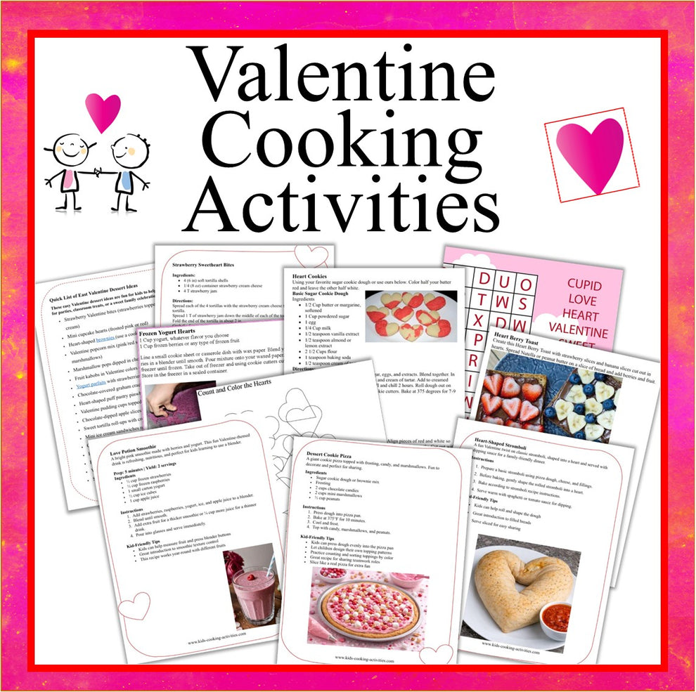 Valentine Cooking Activities-Digital Download – Kids Cooking Activities