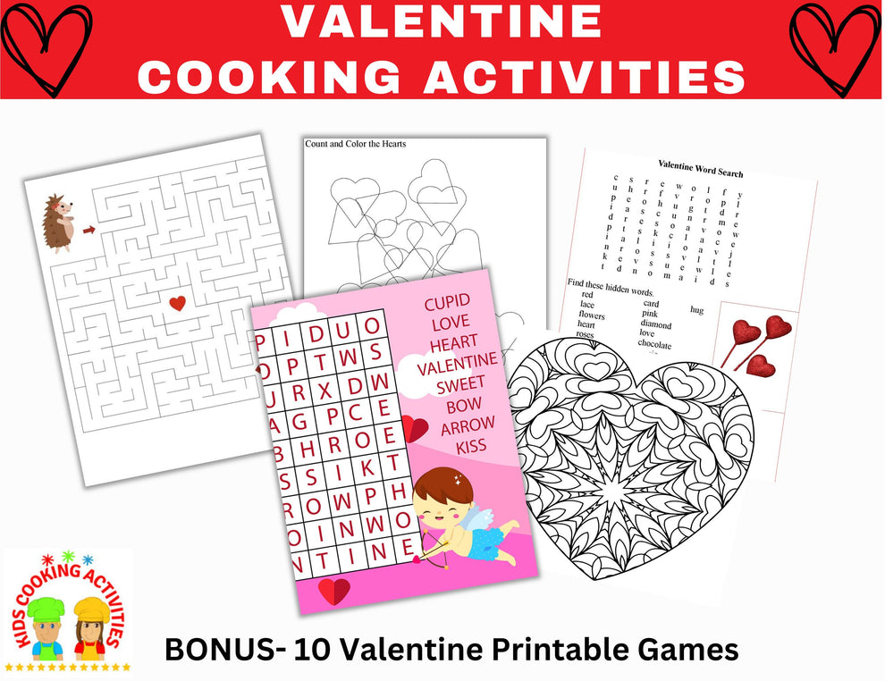 Valentine Cooking Activities-Digital Download – Kids Cooking Activities