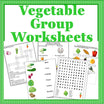 Vegetable Food Group Learning Worksheets-Vegetable Theme Printables-Di ...