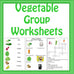 Vegetable Group Worksheets-Digital Download – Kids Cooking Activities