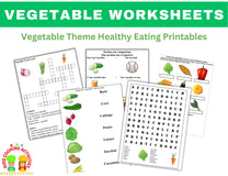 Vegetable Group Worksheets-Digital Download – Kids Cooking Activities