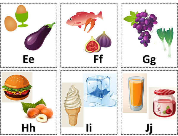 Food Alphabet Cards-Digital Download – Kids Cooking Activities